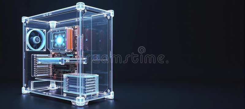 Illustrative Representation of a Transparent Modern High End Computer ...
