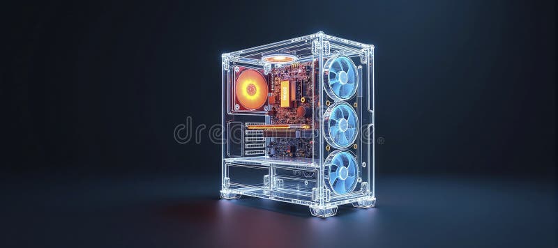 Illustrative Representation of a Transparent Modern High End Computer ...