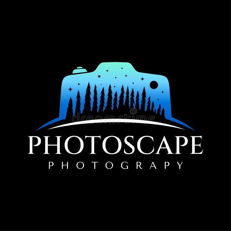 Illustrative Tree Forest Camera Logo Design. Luxury Photography ...
