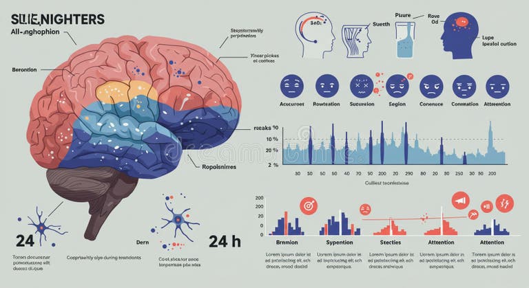 Illustrative Visualization of a Brain Diagram Alongside Various ...