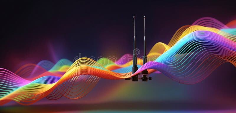 Illustrative Visualization of Radio Waves Around a Transmitting and ...