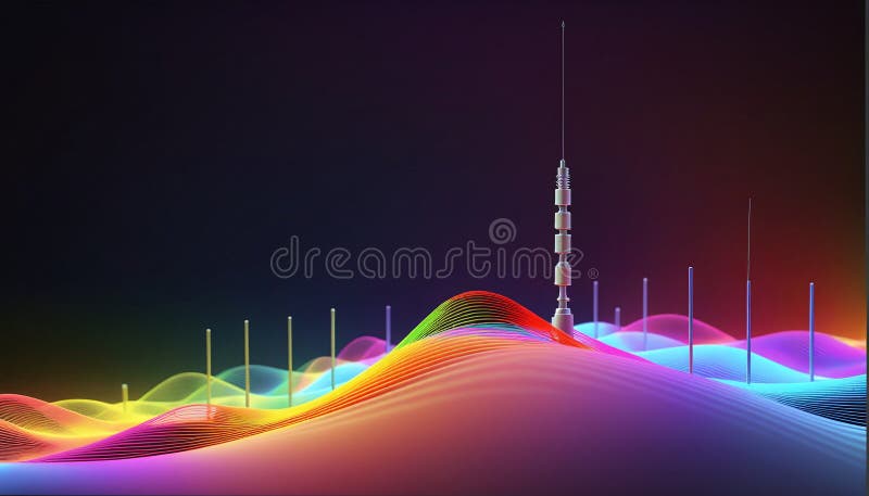 Illustrative Visualization of Radio Waves Around a Transmitting and ...