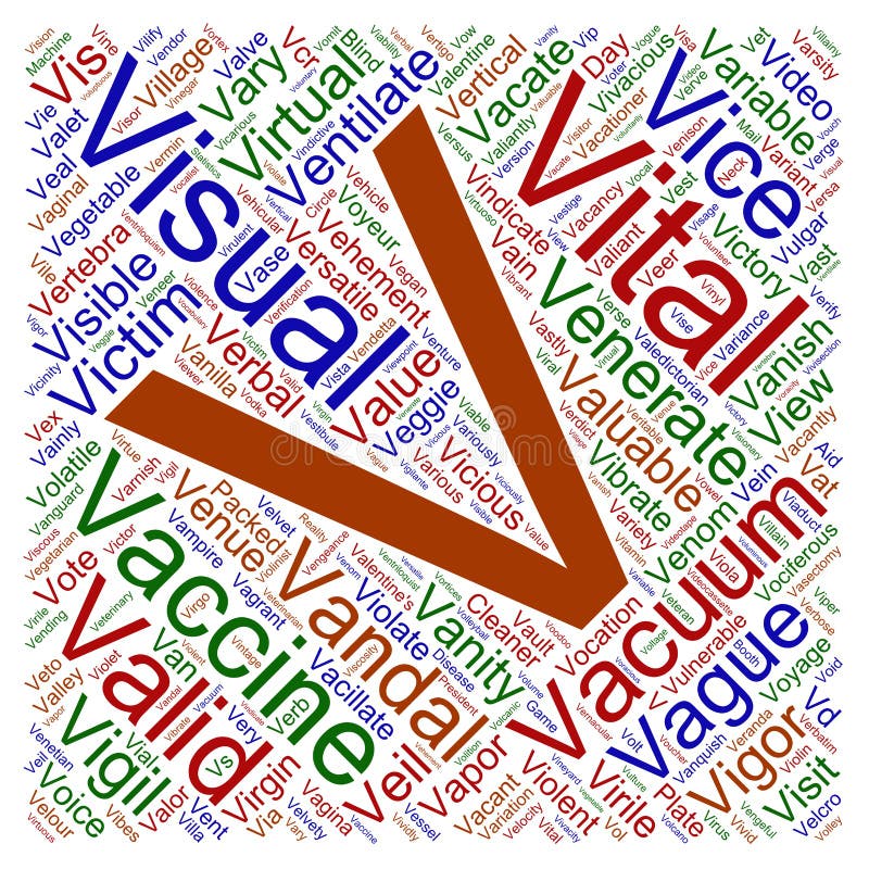 Illustrative Word Cloud Art of the Alphabet Stock Illustration ...