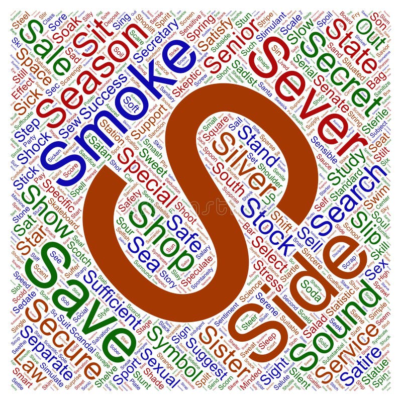 Illustrative Word Cloud Art of the Alphabet Stock Illustration ...