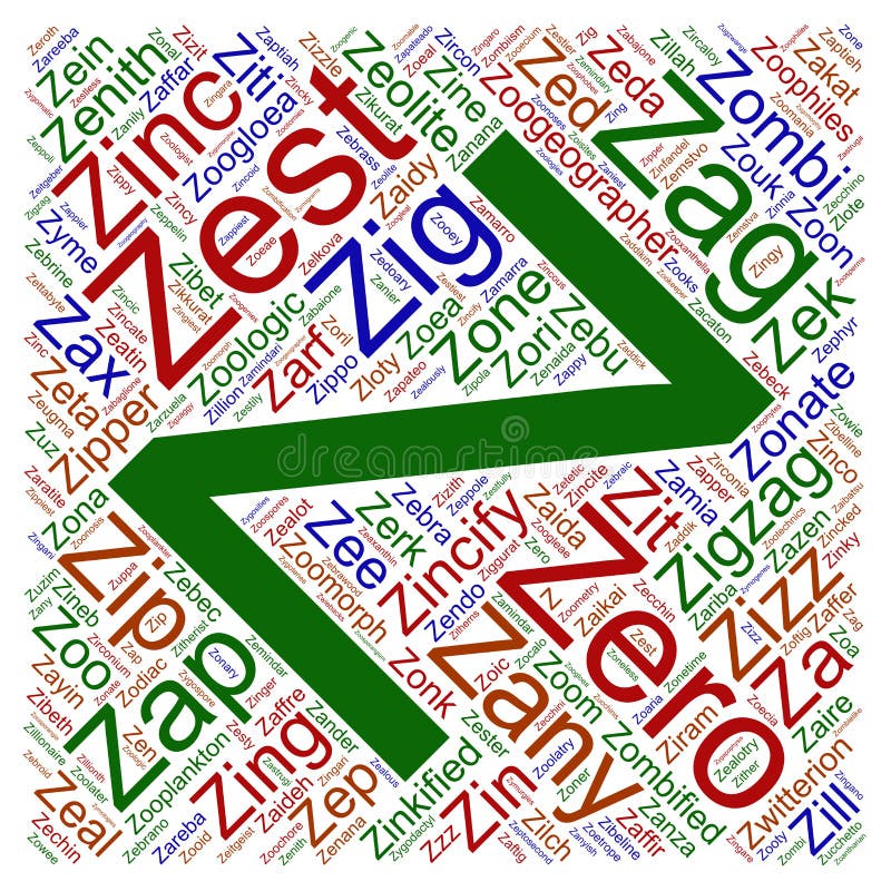 Illustrative Word Cloud Art of the Alphabet Stock Illustration ...