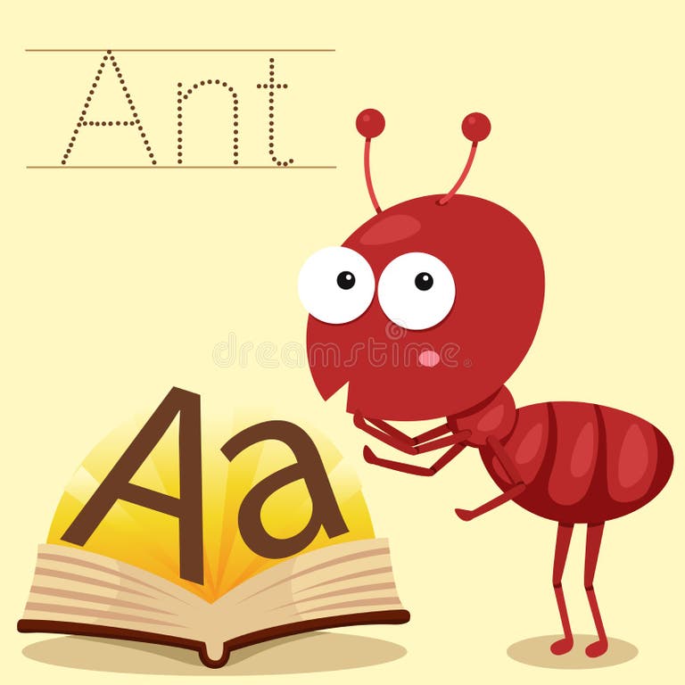 Illustrator of a for Ant Vocabulary Stock Vector - Illustration of ...