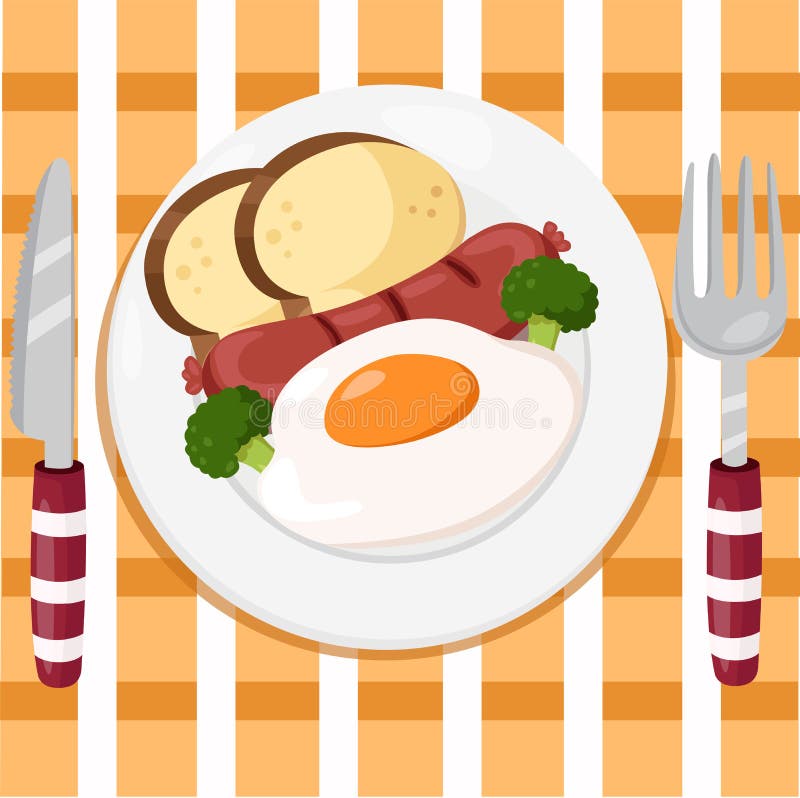 Illustrator of breakfast stock vector. Illustration of knife - 62125274