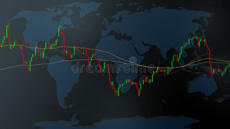 Red Bar Graph Chart and Arrow Line Direction Point Up with Flare ...