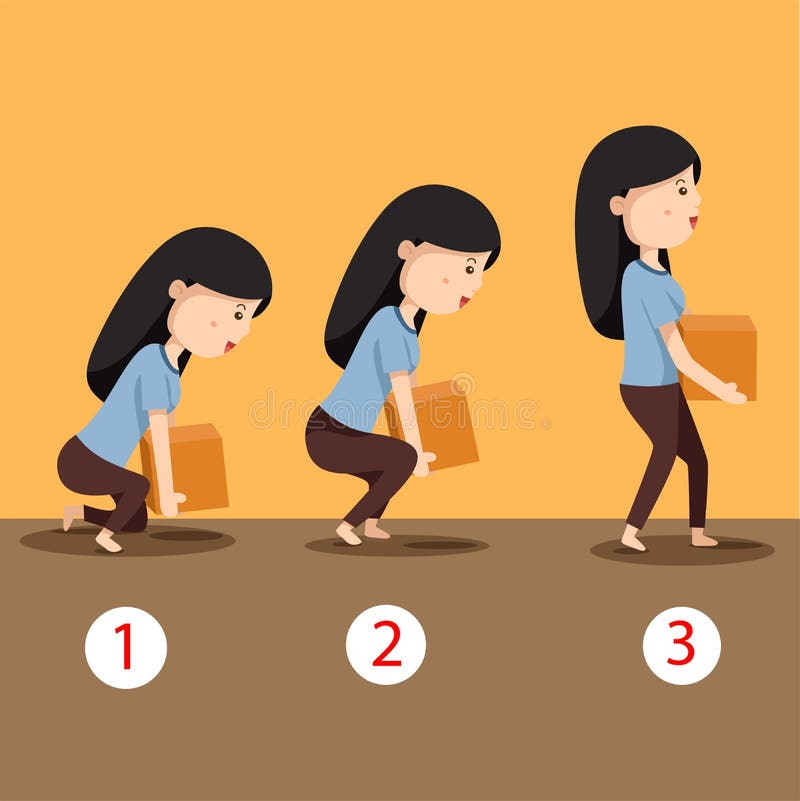 Lifting Technique Stock Illustrations – 643 Lifting Technique Stock ...