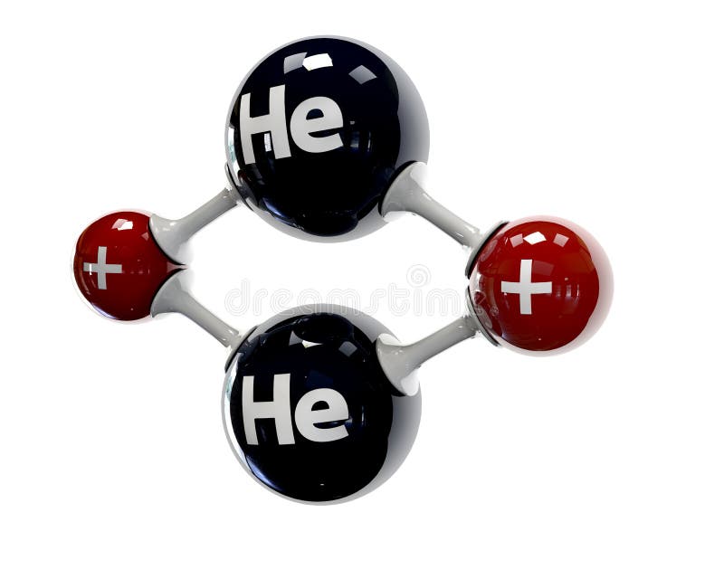 Illustrator Molecule of Helium on a White Background Stock Illustration - Illustration of blue ...