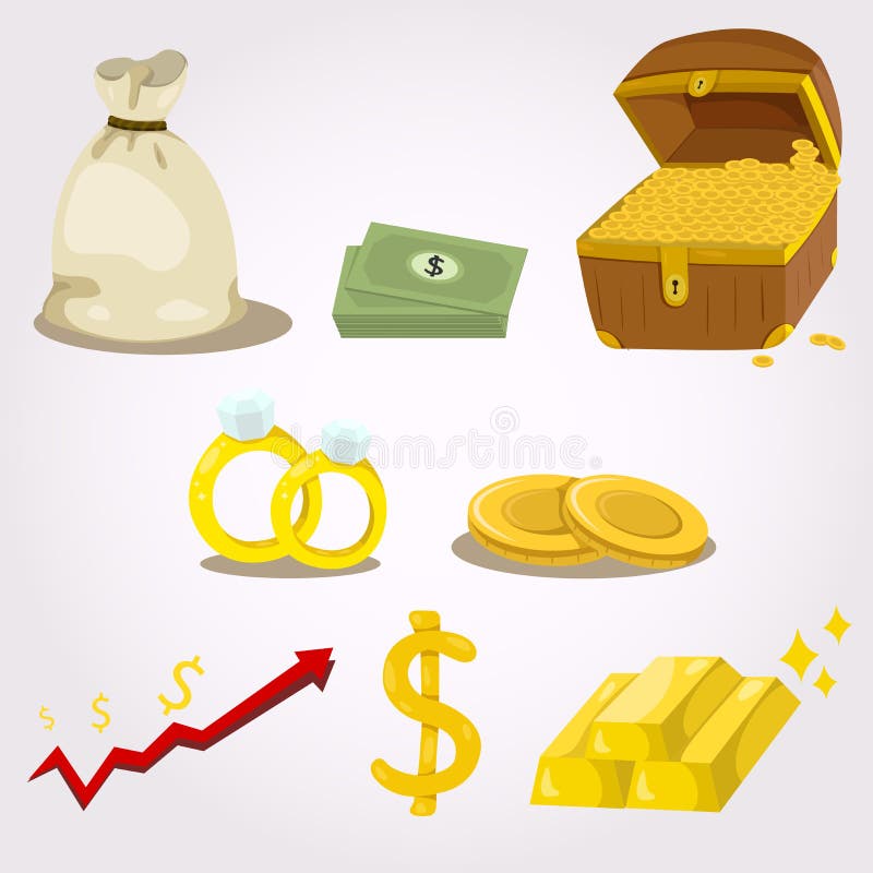Illustrator of Money Icon Set Stock Illustration - Illustration of ...