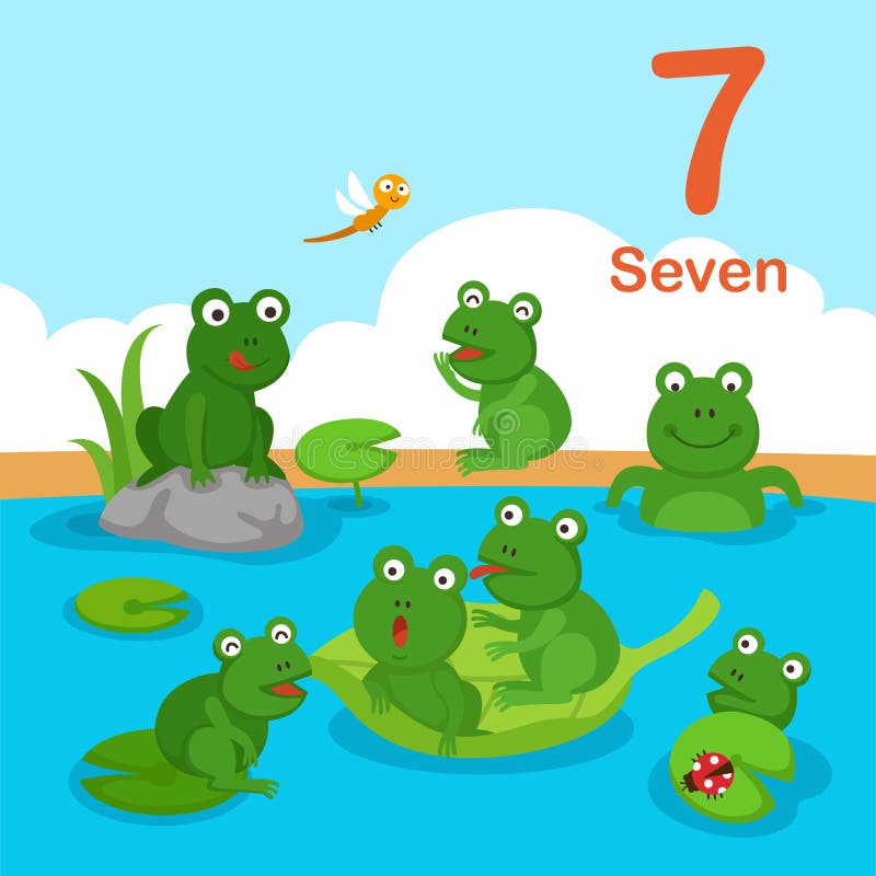 River with Seven Stones Water Scene Stock Illustration - Illustration ...