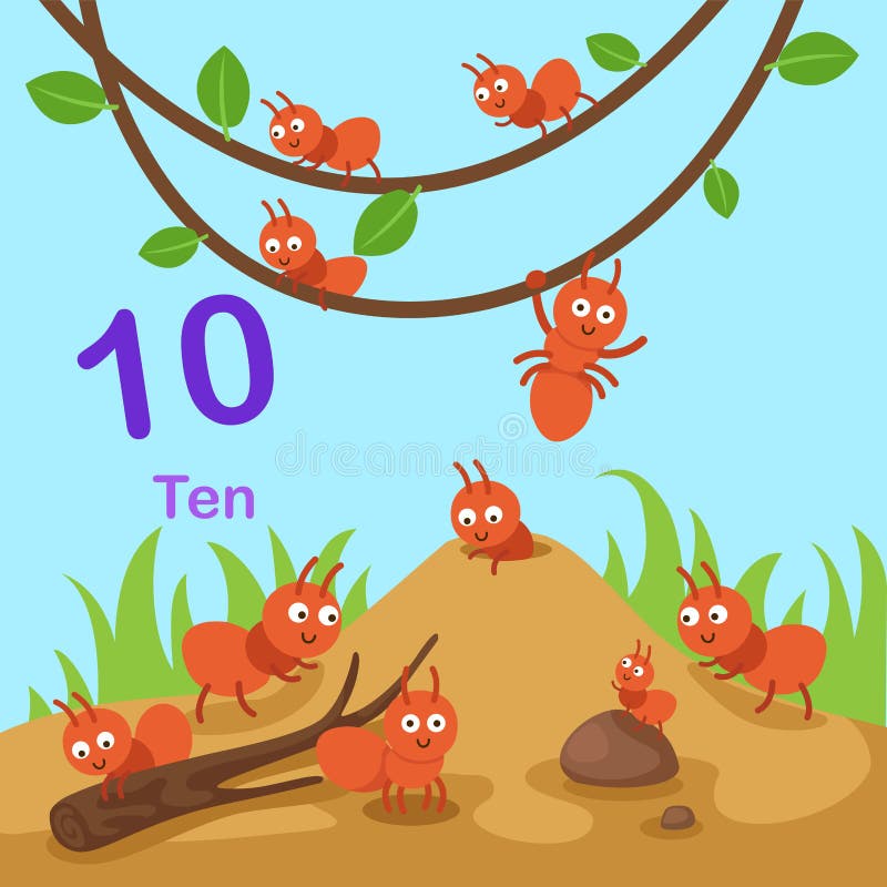 Illustrator of Number Three Stock Vector - Illustration of coloring ...