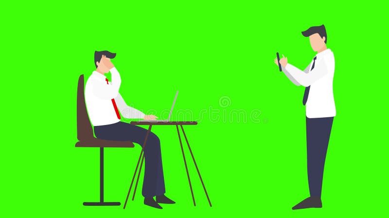 Illustrator Office Work Communication Animation Stock Video - Video of ...