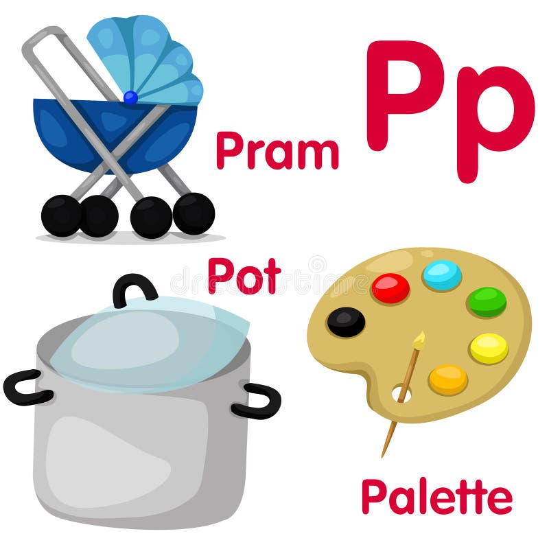 Illustrator of P alphabet stock vector. Illustration of colorful - 46567876