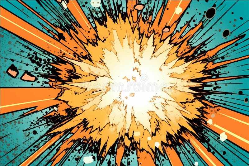 Vector Illustration of Background Boom Comic Book Explosion, Comic ...