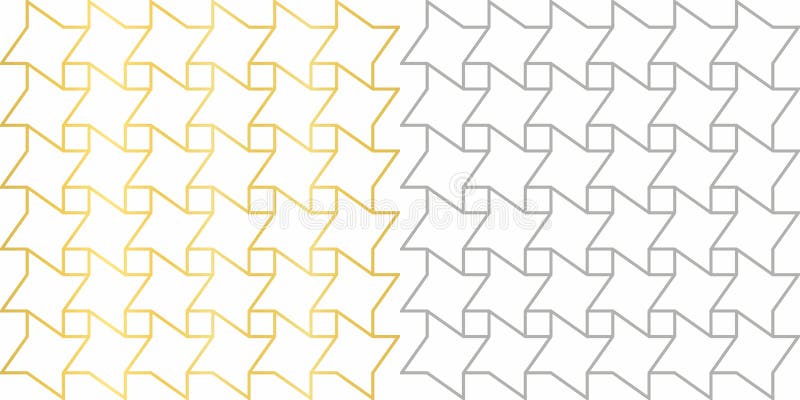 Geometric Star Line Seamless Pattern Stock Vector - Illustration of ...