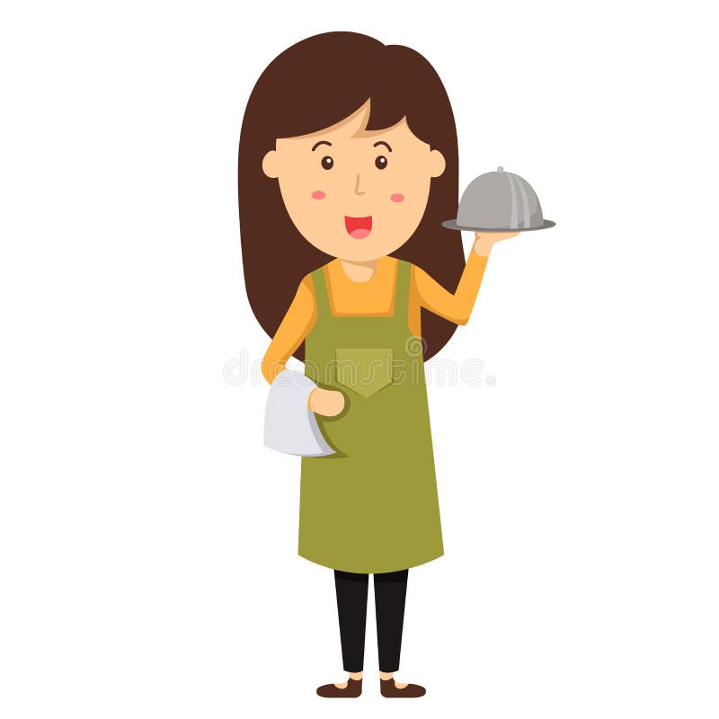 Illustrator of Waitress for Fast Food Restaurant Stock Vector ...