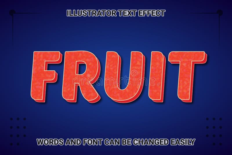 Illustrator Was Used To Make this Editable fruit Text Effect Design ...