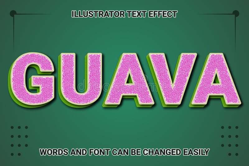 Illustrator Was Used To Make this Editable guava Text Effect Design ...