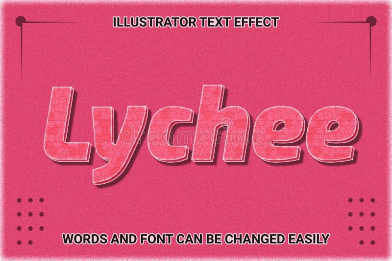 Illustrator Was Used To Make this Editable lychee Text Effect Design ...