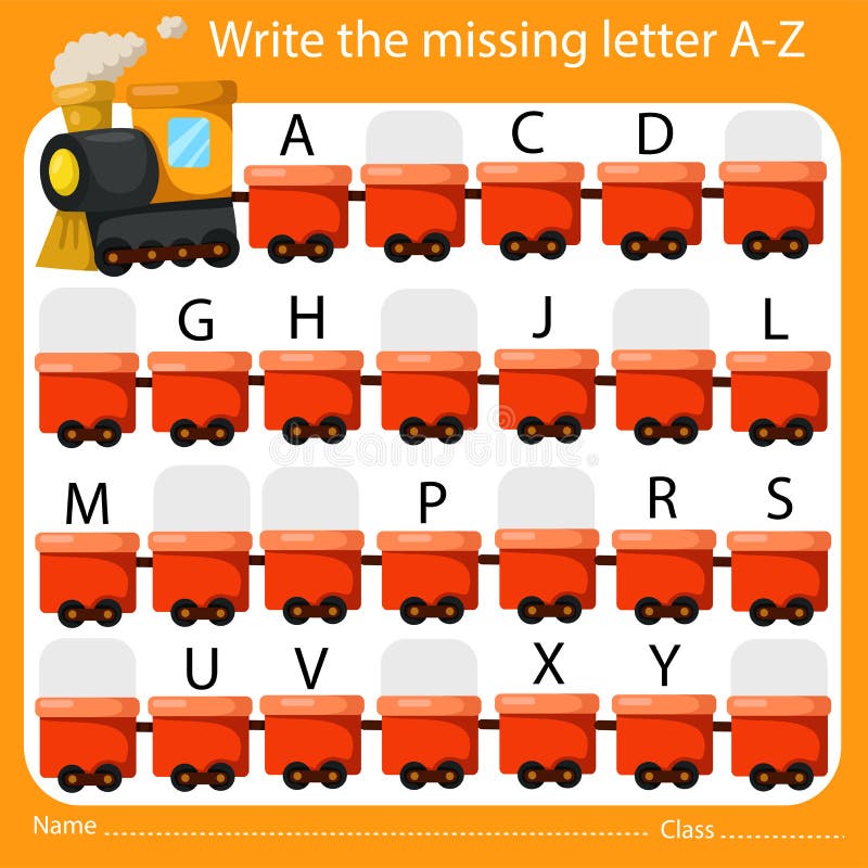 Write the Missing Number One To Ten on Train Stock Vector ...