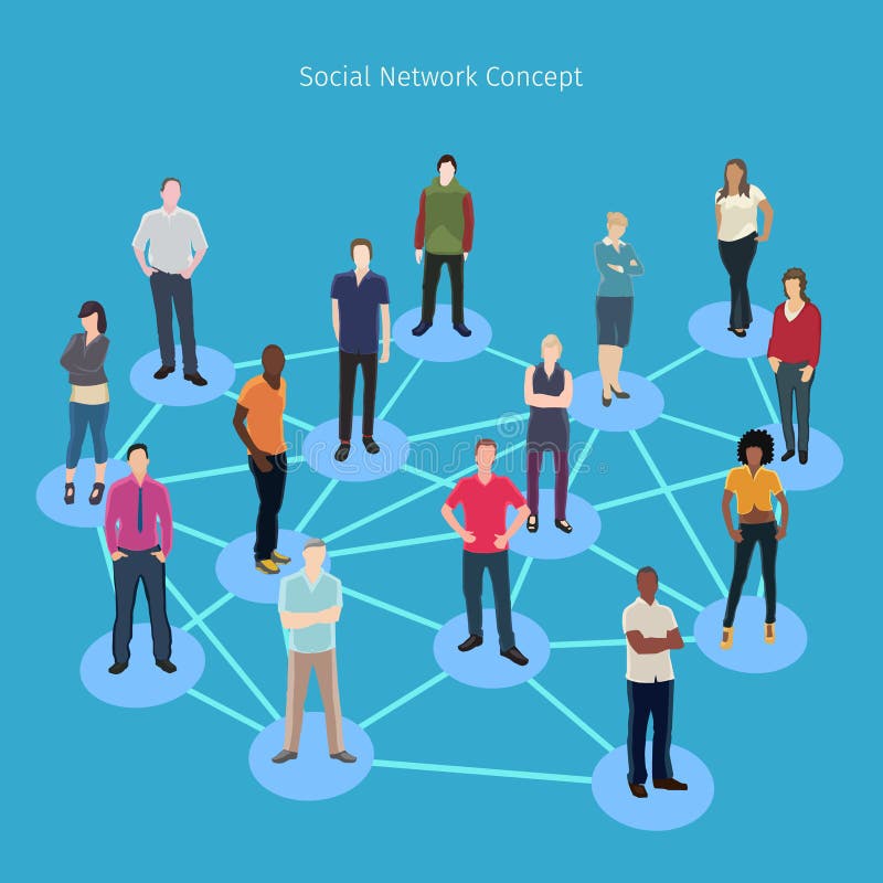 Illustrazione Concettuale Della Rete Sociale Illustrazione Vettoriale ...