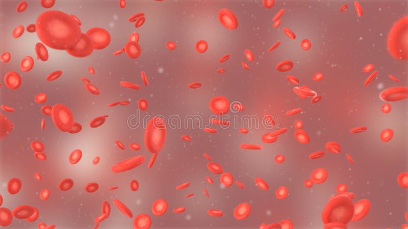Illustrazione 3D Di Un Sangue Con Il Globulo Bianco E La Piastrina Del ...