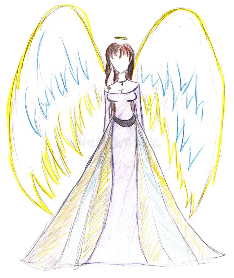 Illustrazione Del Bambino - Angelo Con Le Ali Illustrazione di Stock ...