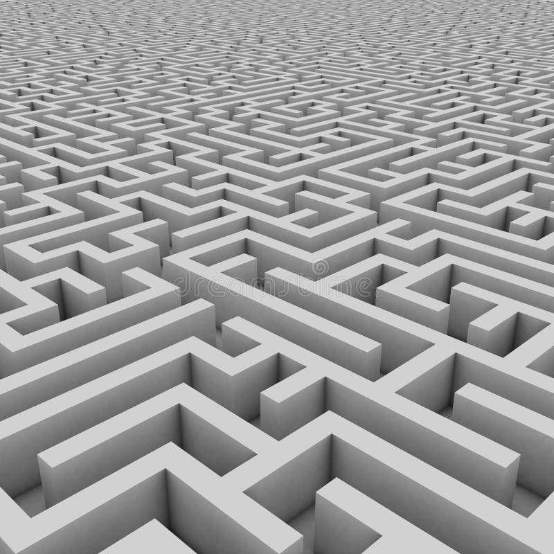 Illustrazione Del Labirinto 3d Illustrazione di Stock - Illustrazione ...