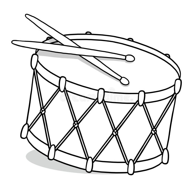 Illustrazione Del Profilo Del Tamburo Illustrazione di Stock ...