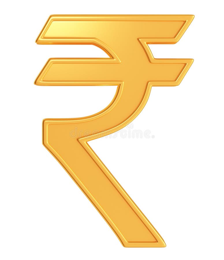 Illustrazione Del Simbolo Della Rupia Illustrazione di Stock ...