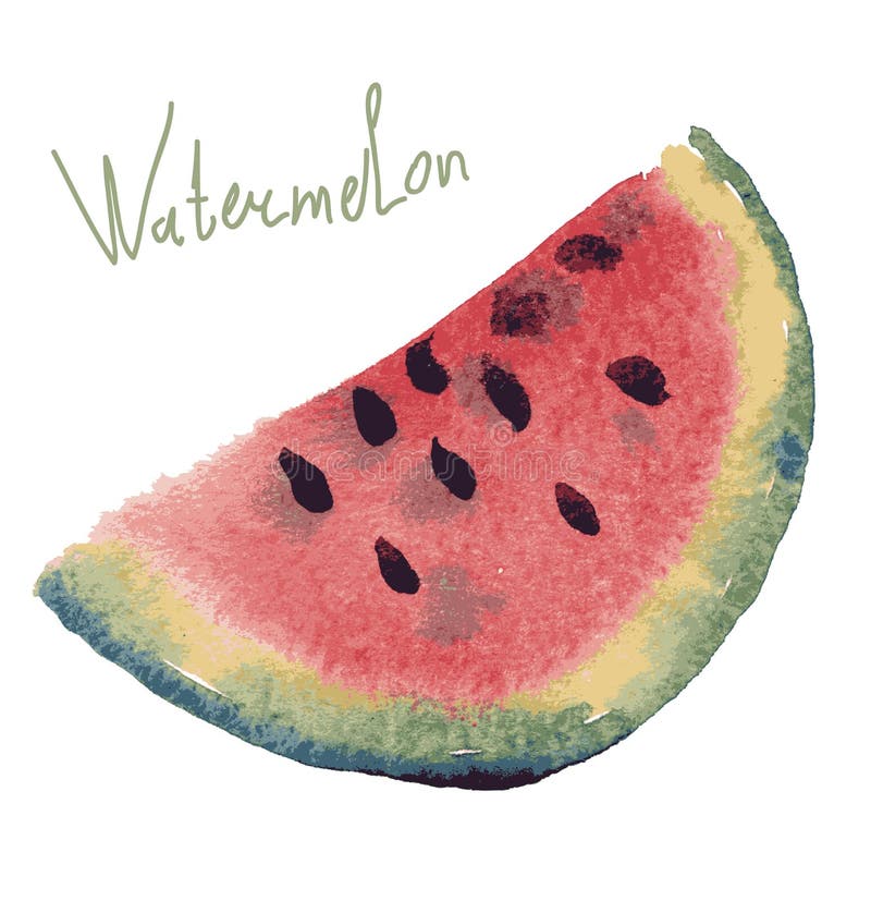 Illustrazione Dell'acquerello Dell'anguria Illustrazione di Stock ...