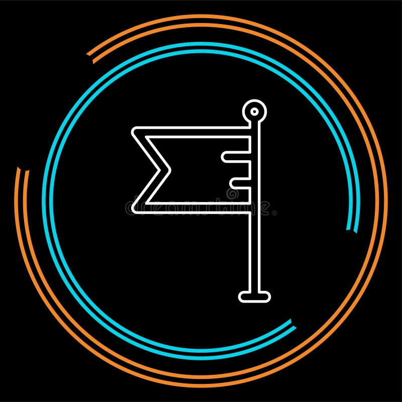 Illustrazione Della Bandiera Di Vettore - Elemento Isolato, Simbolo ...