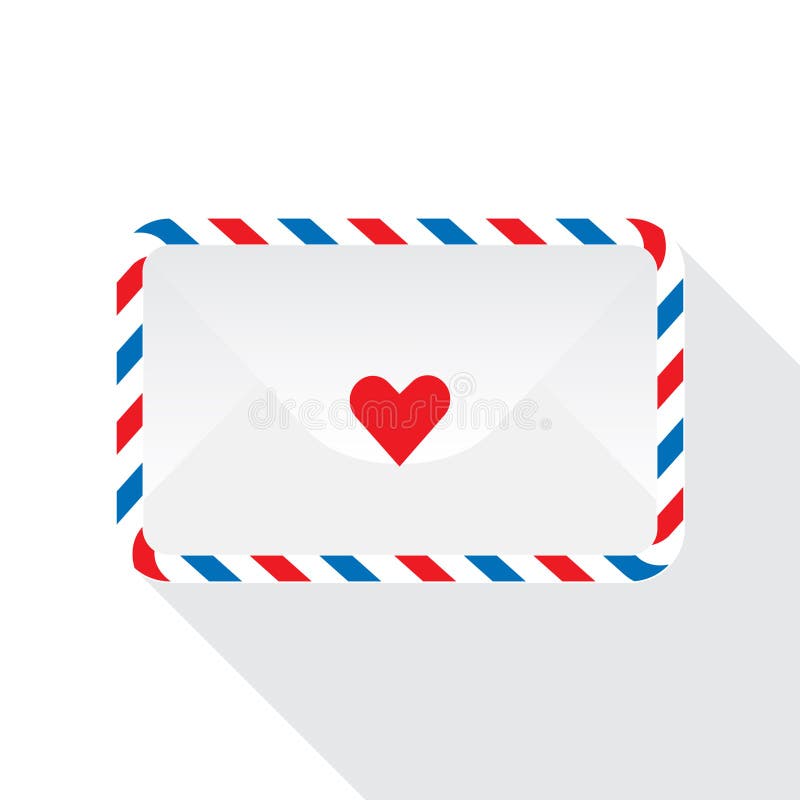 Illustrazione Delle Buste Della Posta Isolate Su Bianco Illustrazione ...