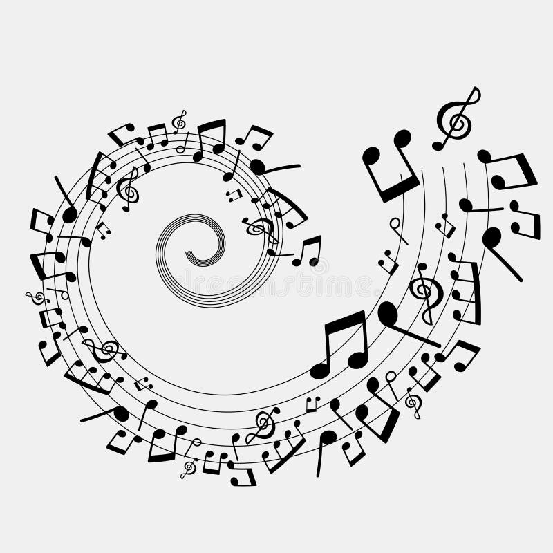 Fondo Delle Note Musicali Di Vettore Illustrazione Vettoriale ...