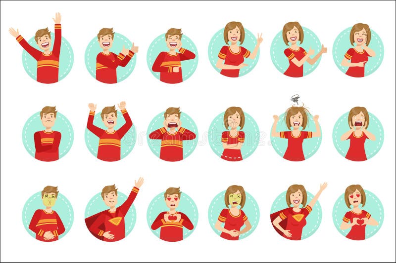 Illustrazione Di Linguaggio Del Corpo Di Emozione Messa Con La ... Illustrazione Di Linguaggio Del Corpo Di Emozione Messa Con La ...