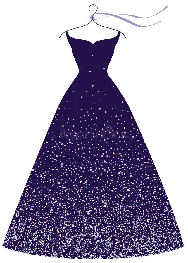 Illustrazione Di Moda Di Un Abito Da Sera Illustrazione Vettoriale ...
