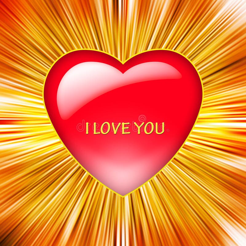 Illustrazione Di Un Cuore Rosso Illustrazione di Stock - Illustrazione ...