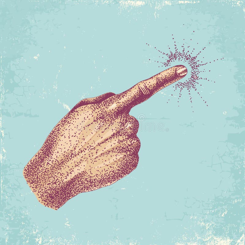 Illustrazione di un dito illustrazione vettoriale. Illustrazione di ...