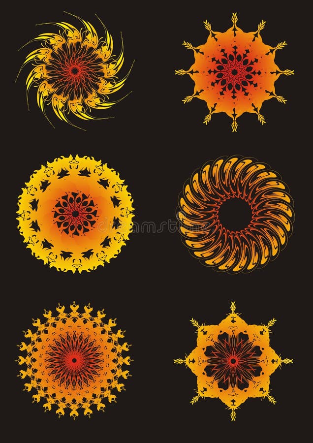 Illustrazione Di Vettore Degli Elementi Del Fiore Illustrazione ...