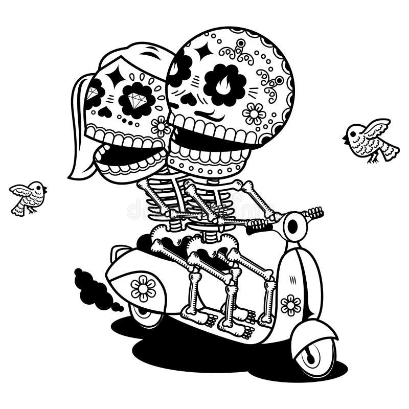 Illustrazione Di Vettore Degli Scheletri Illustrazione di Stock ...