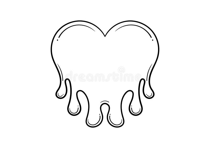 Illustrazione a Mano Di Un Cuore Che Si Scioglie Illustrazione ... Illustrazione a Mano Di Un Cuore Che Si Scioglie Illustrazione ...