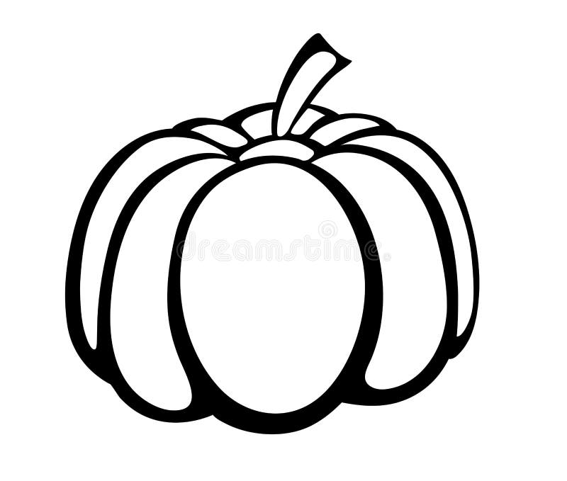 Illustrazione Monocromatica Di Vettore Del Logo Della Zucca ...