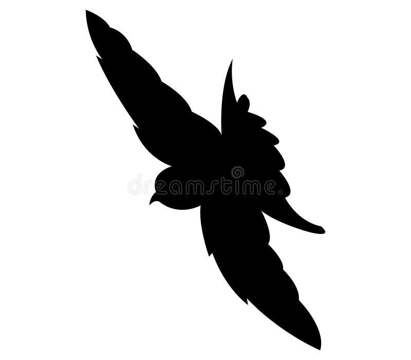 Illustrerad svala stock illustrationer. Illustration av silhuett - 68132336