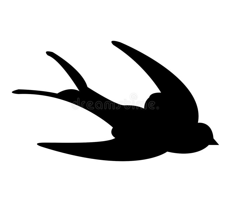 Illustrerad svala stock illustrationer. Illustration av silhuett - 68132336