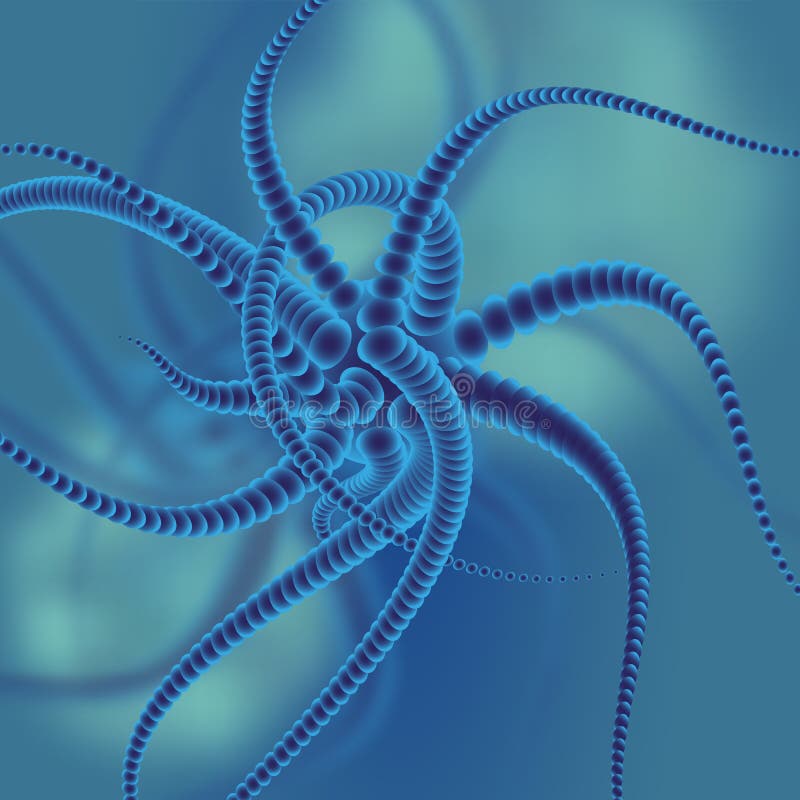 Illustrztion Microbiology and Viruses. 3d Microscopic Bacteria. Stock ...