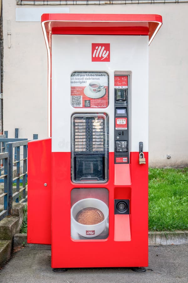 ILLY Automatic Coffee Vending Machine. Parking Lot, Street View ...