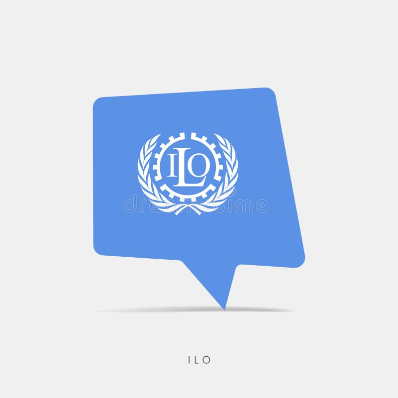 ILO flag bubble chat icon stock vector. Illustration of patriotic ...