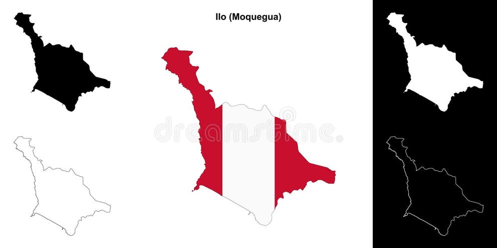 Ilo outline map stock vector. Illustration of provincia - 371583299
